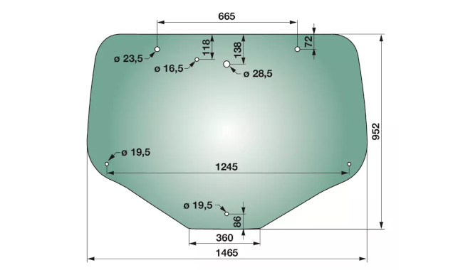 Staklo kabine stražnje IHC » Hubzin-promet d.o.o.